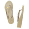Gold Shell - Mid Wedge Flip Flops